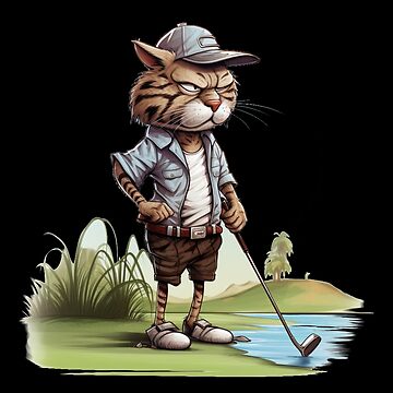 "Golfing cat, fore golf, no golf no life, golf enthusiast, golf ...