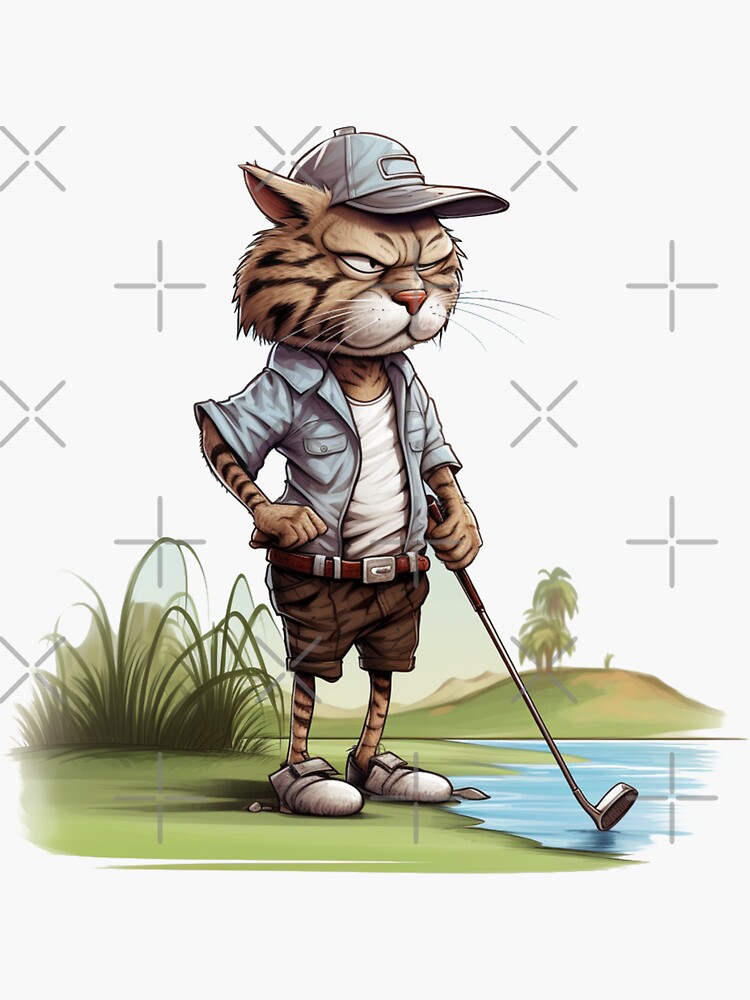 "Golfing cat, fore golf, no golf no life, golf enthusiast, golf ...