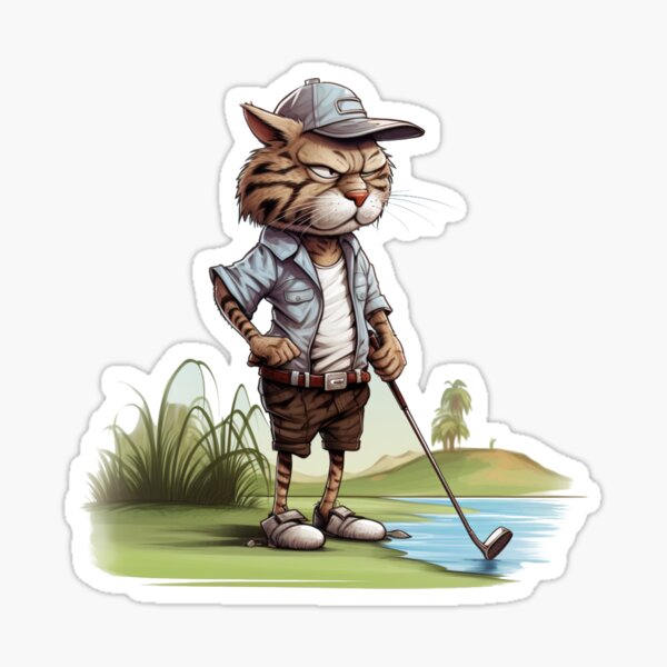 "Golfing cat, fore golf, no golf no life, golf enthusiast, golf ...