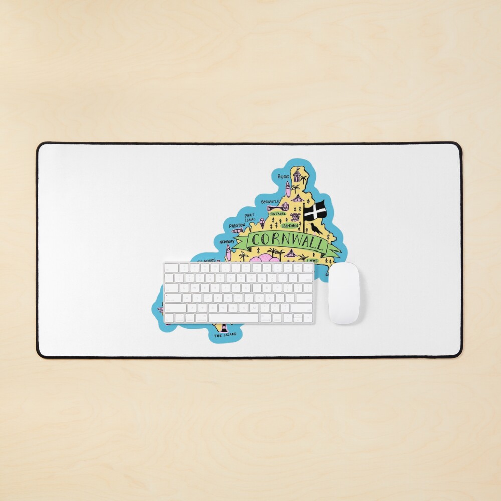 "Cornwall Map" Poster for Sale by Sarah Whittle | Redbubble