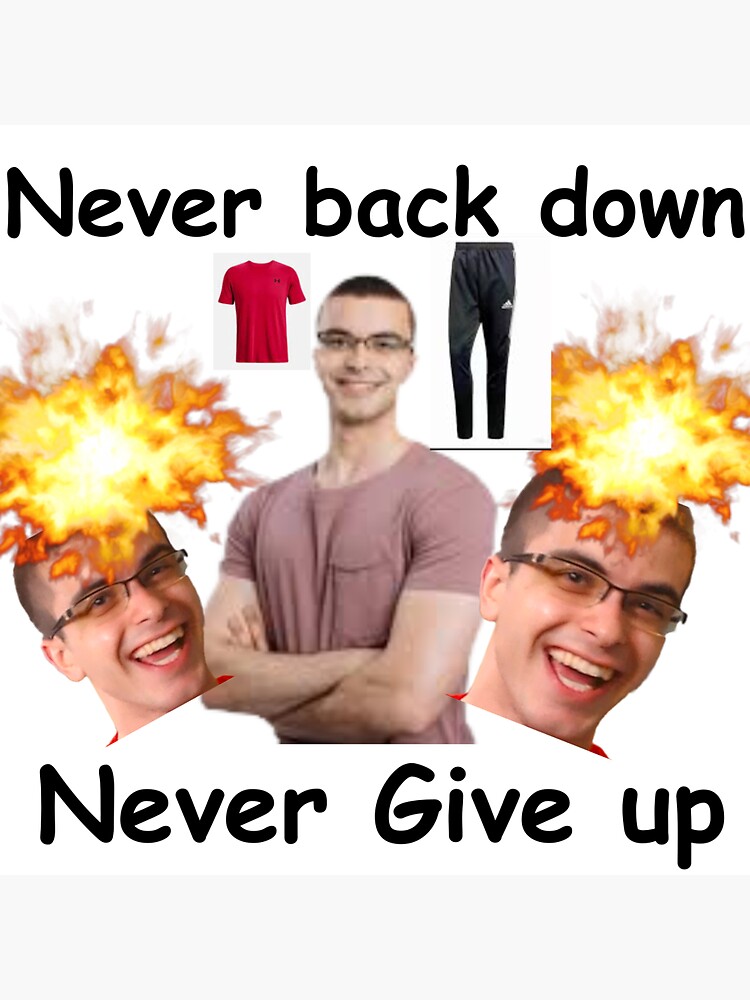 "Nick Eh 30, Never back down never give up" Sticker for Sale by studio ...