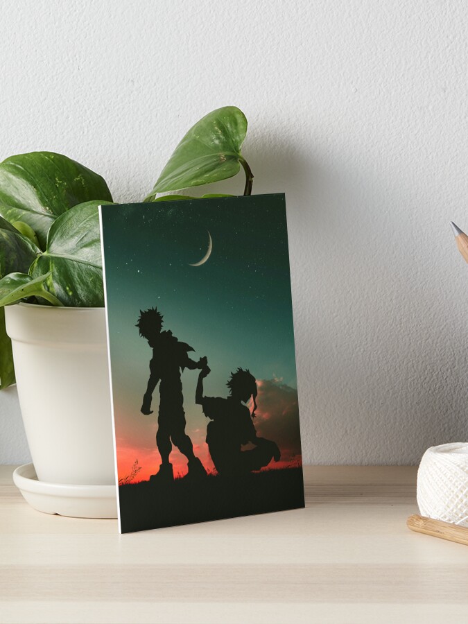 "Anime My Hero Academia Silhouette Epic Scene Deku And All Might" Art ...