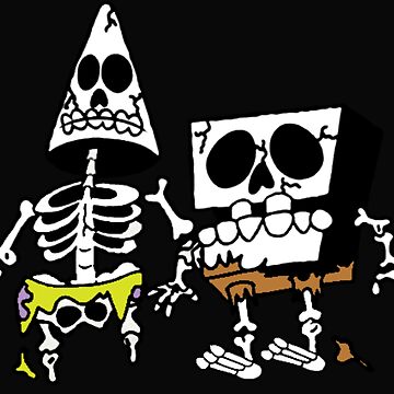 "Spongebob And Patrick Skeleton" Sticker for Sale by KilluaFan2023 ...