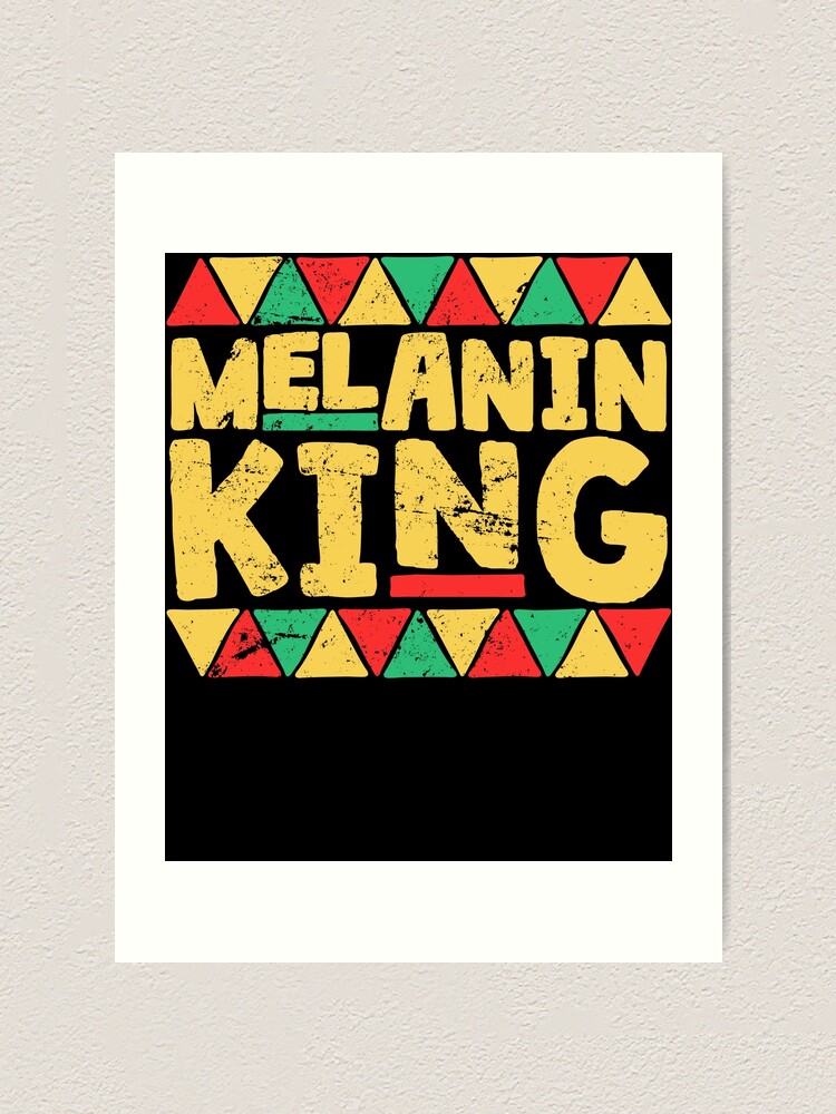 "Melanin King Black History Month T-Shirt African Pride Shirt" Art ...