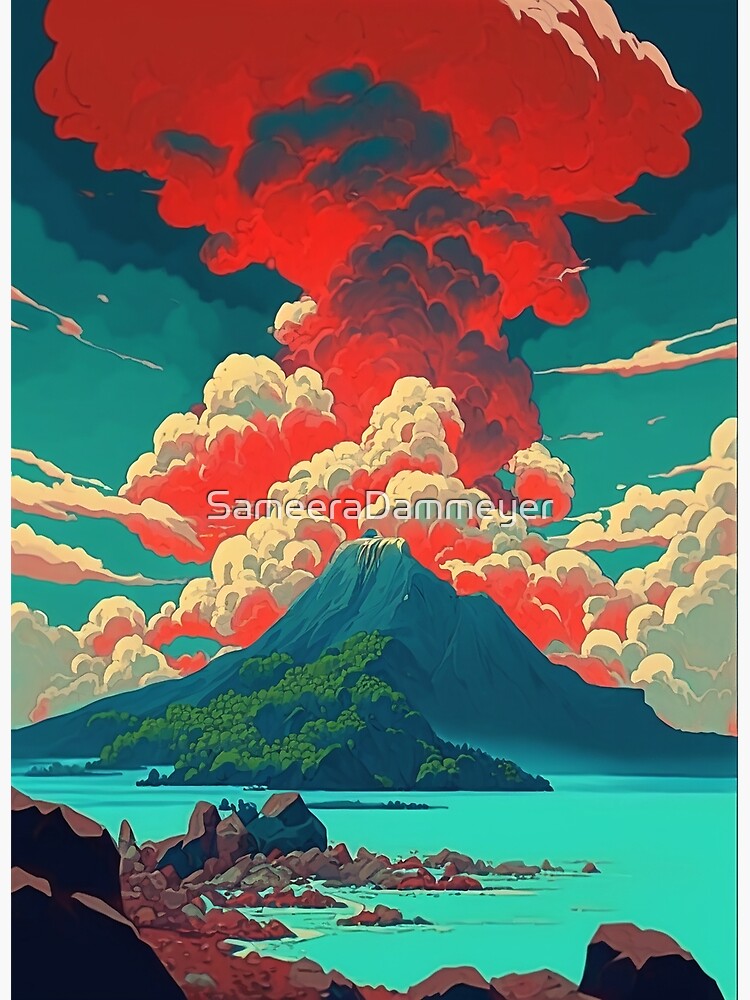 "Anime vocano " Poster for Sale by SameeraDammeyer | Redbubble