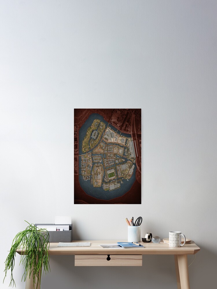 "Vondel Map - Al Mazrah Map - Ashika island Map" Poster for Sale by ...
