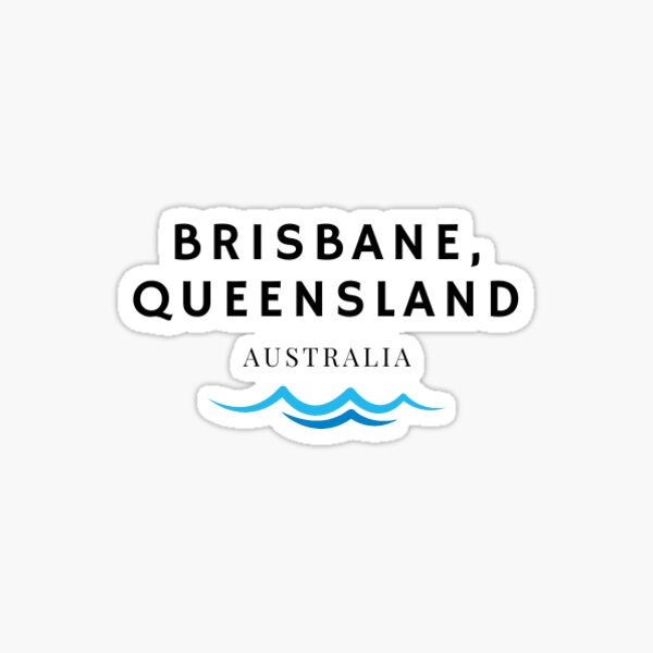 "Mini Brisbane, Queensland" Sticker for Sale by BookishGirly | Redbubble