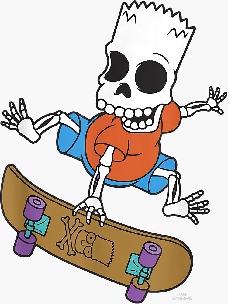 "He Simpsons Reehouse Of Horror Halloween Bart Skeleton V2 " Sticker for Sale by DianeGibbs ...