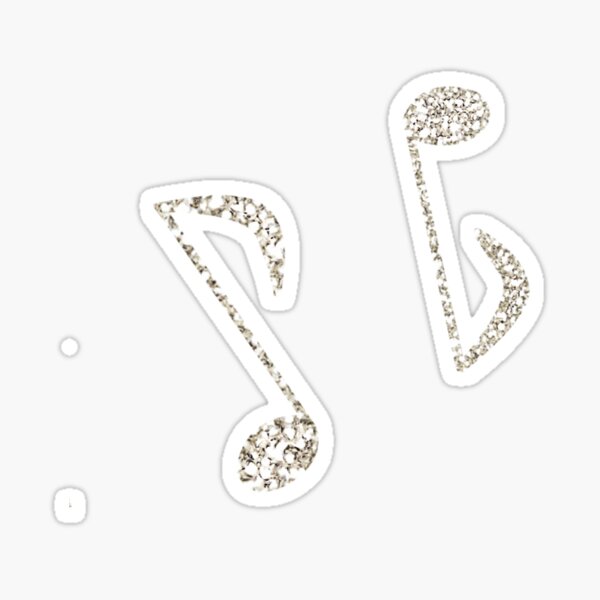 "Sparkly Music Notes " Sticker for Sale by cnekjmay77 | Redbubble