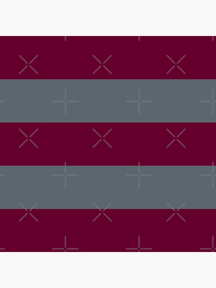 "Large BURGUNDY (Maroon) and SLATE GREY Horizontal STRIPES" Sticker for ...