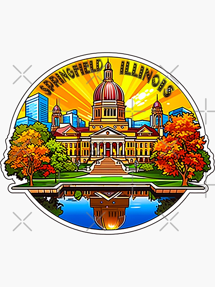 "Springfield Capitol Building Illinois" Sticker for Sale by ...