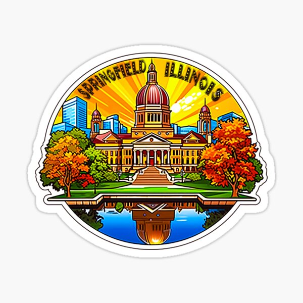"Springfield Capitol Building Illinois" Sticker for Sale by ...