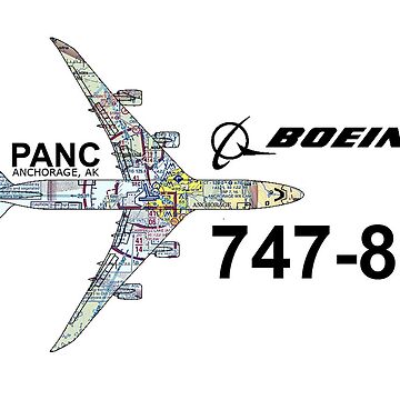 "B747-8F PANC (Anchorage, AK) with VFR Chart" Sticker for Sale by B747 ...