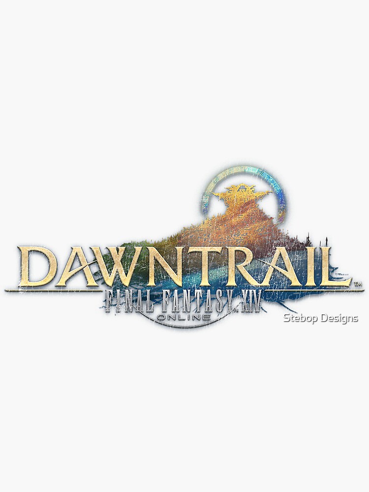 "FFXIV Dawntrail Distressed Logo" Sticker for Sale by Stebop Designs ...