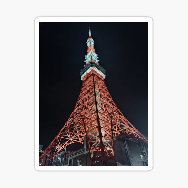 "tokyo tower" Sticker by Valenker | Redbubble
