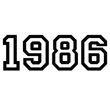 "1986" Sticker for Sale by selvashop | Redbubble