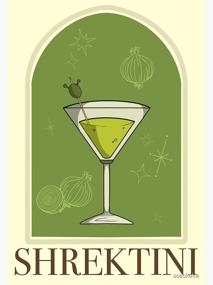 "Shrek Themed vintage cocktail poster" Art Print for Sale by sosokeke ...