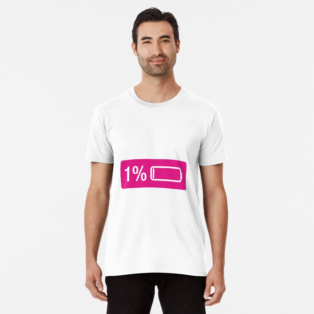 "(1%) One Percent Battery" Sticker for Sale by Geckoco | Redbubble