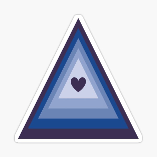 "Aesthetic Blue Heart Love Triangle" Sticker for Sale by EpicCreation ...
