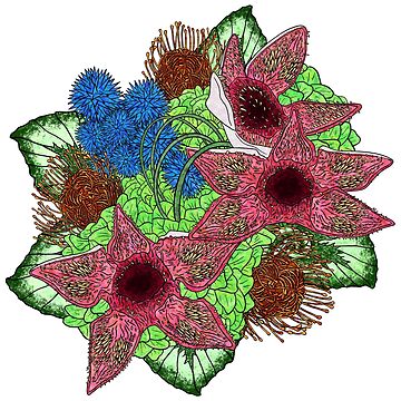 "Stranger Things Demogorgon flower bouquet. " Sticker for Sale by ...