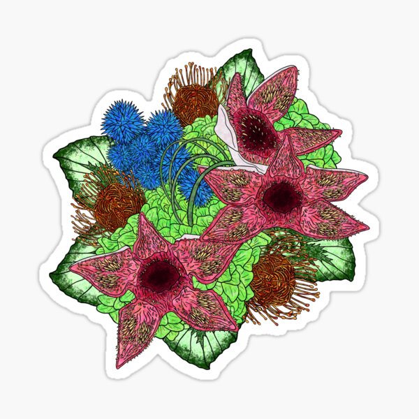 "Stranger Things Demogorgon flower bouquet. " Sticker for Sale by ...