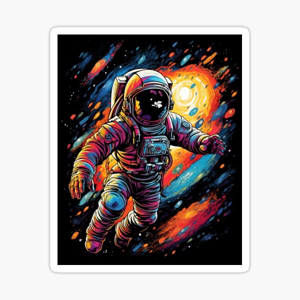 "Vivid Darkness of the Cosmos" Sticker for Sale by retro-typo | Redbubble
