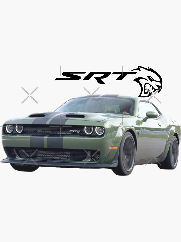 "dodge challenger srt hellcat" Sticker for Sale by Almufarrih | Redbubble