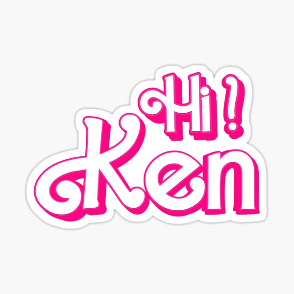 "Hi Ken!" Sticker for Sale by partyfarty | Redbubble