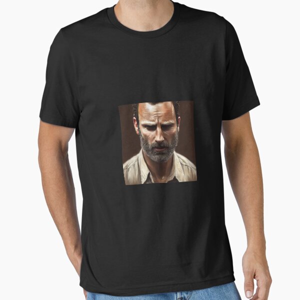 "AI Rick Grimes Rizz Face" Essential T-Shirt for Sale by michaeln22w ...