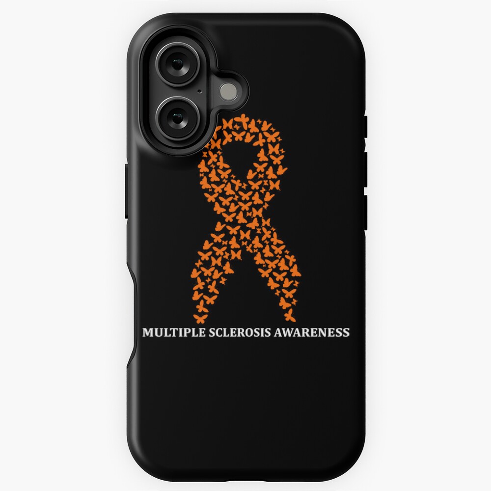"Multiple Sclerosis Awareness A Orange Ribbon On MS Day " Sticker for ...