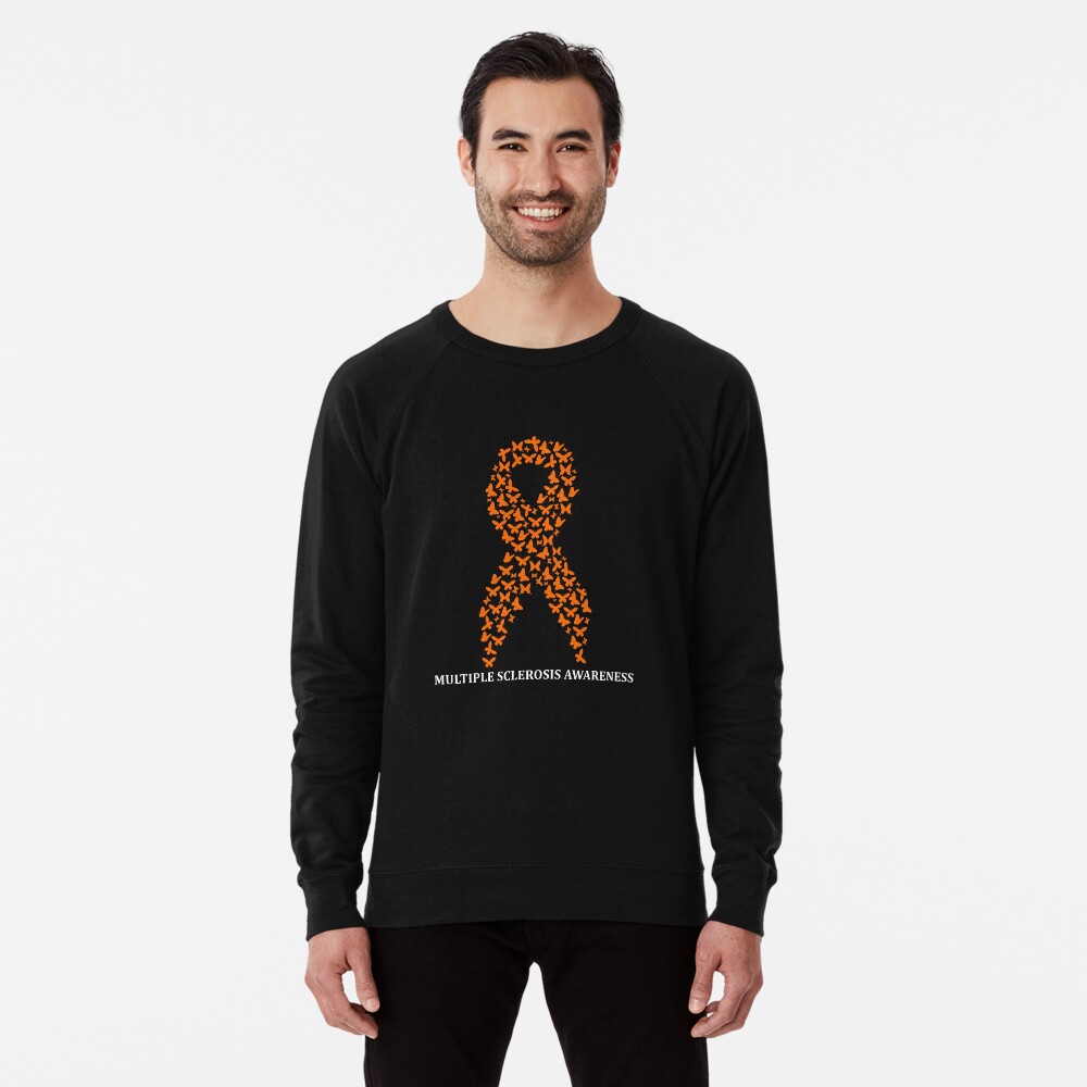 "Multiple Sclerosis Awareness A Orange Ribbon On MS Day " Sticker for ...