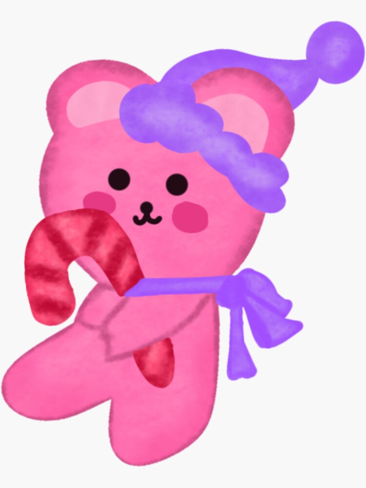 "festival day pink bear" Sticker for Sale by Madomuay | Redbubble