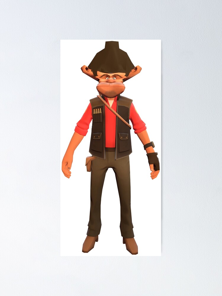 "Sniper Monkey TF2 Full Body" Poster for Sale by FunnySFM | Redbubble