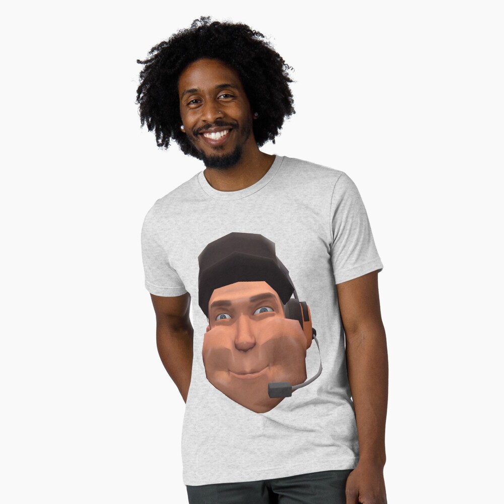 "Mushy Cheeks Scout TF2 with Hat and Headset" Sticker for Sale by ...