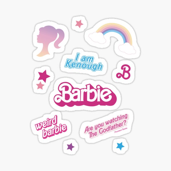 "Barbie Sticker Sheet" Sticker for Sale by youareavibe | Redbubble