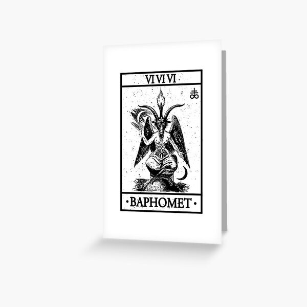 "BAPHOMET TAROT CARD - BAPHOMET, SATANISM AND THE OCCULT" Greeting Card ...