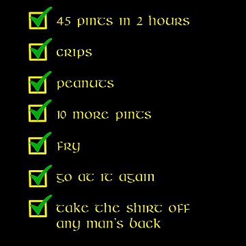 "Paddy Losty Pintman Checklist" Essential T-Shirt for Sale by Joe-okes ...