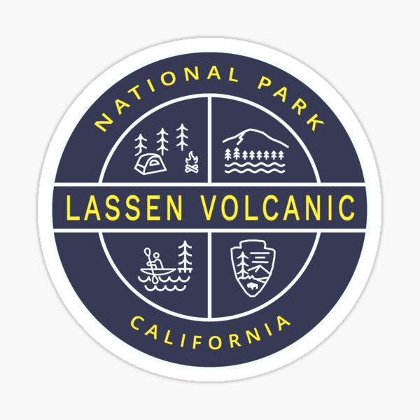"Lassen Volcanic National Park Heraldic Logo" Sticker for Sale by ...