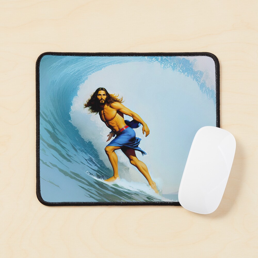 "Surfer Jesus" Art Board Print for Sale by WeedLoveJesus | Redbubble