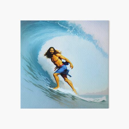 "Surfer Jesus" Art Board Print for Sale by WeedLoveJesus | Redbubble