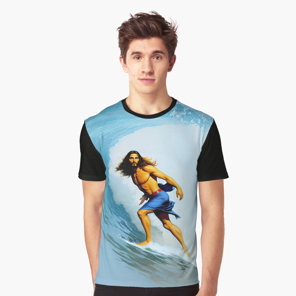 "Surfer Jesus" Art Board Print for Sale by WeedLoveJesus | Redbubble