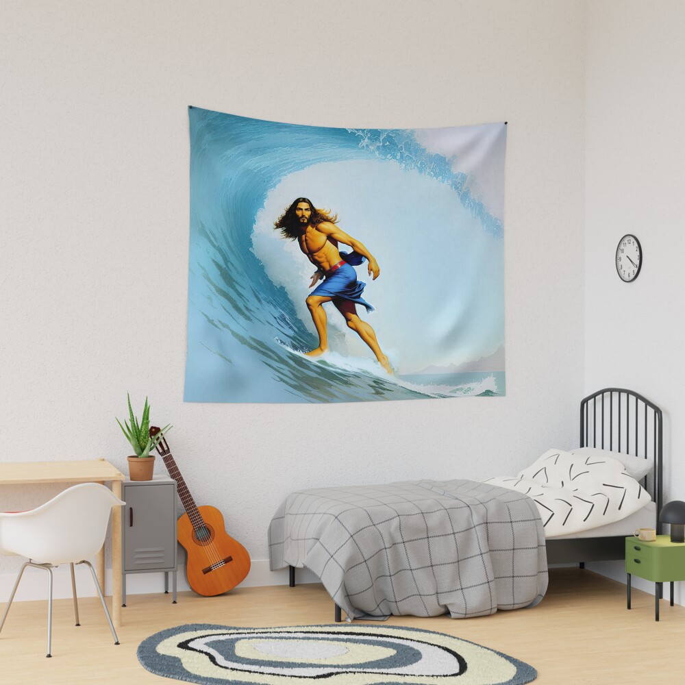 "Surfer Jesus" Art Board Print for Sale by WeedLoveJesus | Redbubble