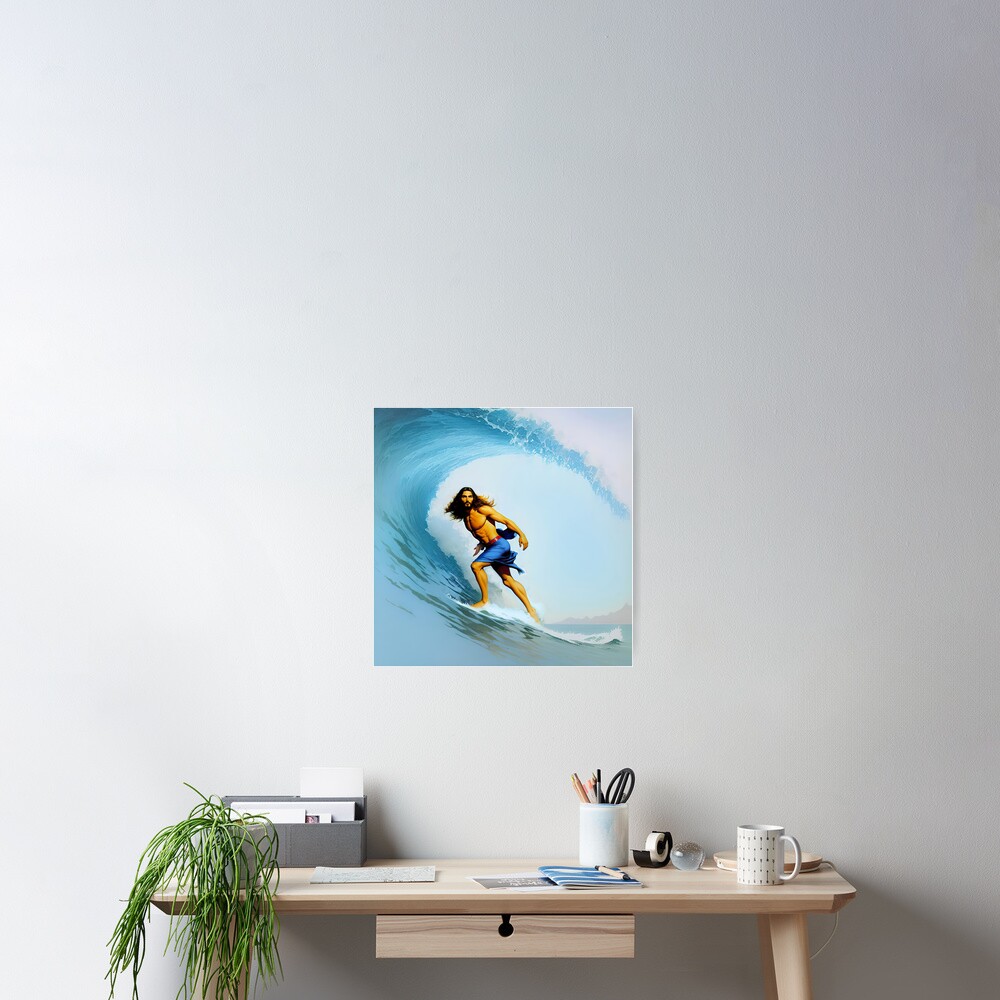 "Surfer Jesus" Art Board Print for Sale by WeedLoveJesus | Redbubble