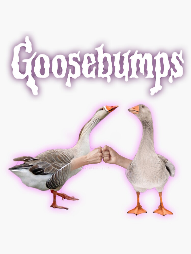 "Goosebumps Meme logo" Sticker for Sale by JuneWalsh | Redbubble