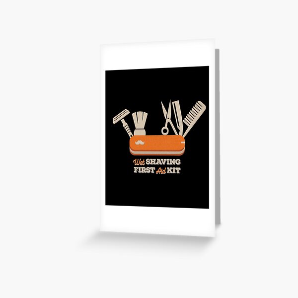 "Wet Shaving First Aid Kit" Greeting Card by dachswerk | Redbubble