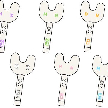 "NewJeans All Members Mini Binky Bong Lightstickers" Sticker for Sale ...