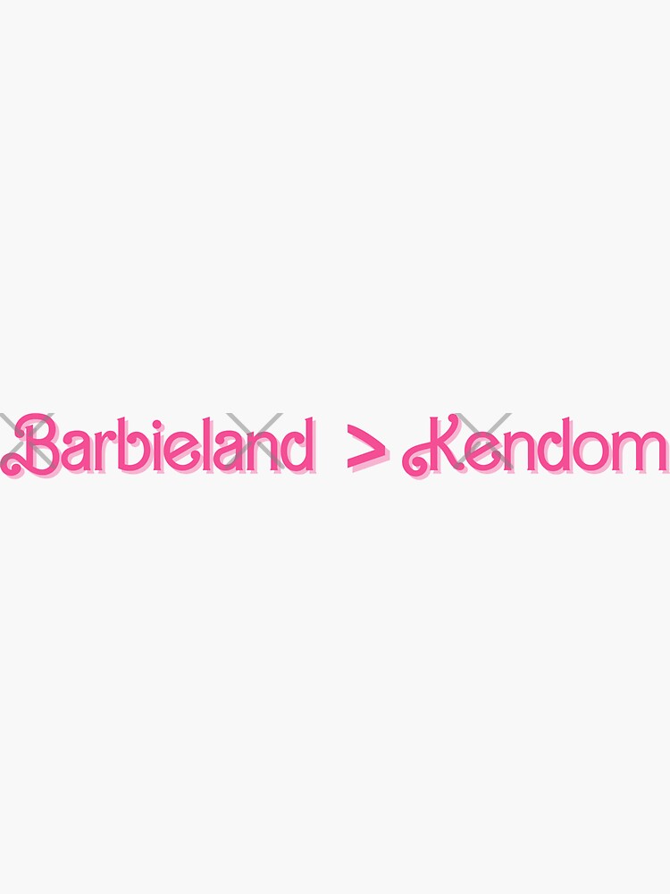 "barbie movie - barbieland vs kendom" Sticker for Sale by SunnyDesigns ...