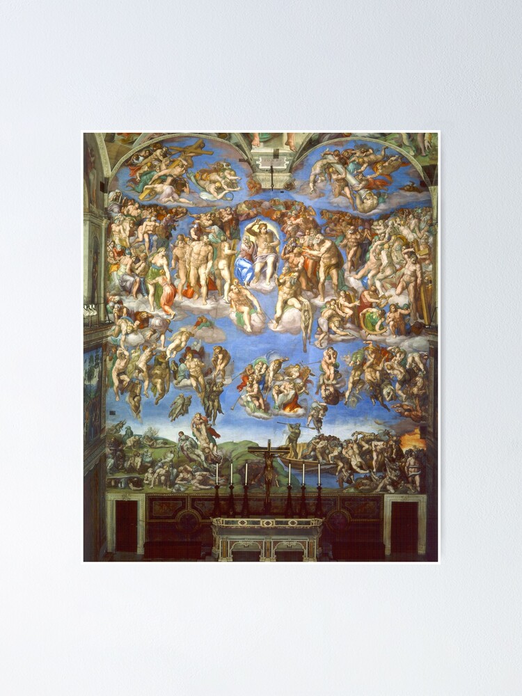 "The Last Judgment - Michelangelo" Poster for Sale by lefterisbetsis ...