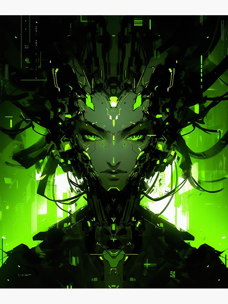 "SHODAN - System Shock - The Upgrade " Sticker for Sale by Splatter-arts | Redbubble