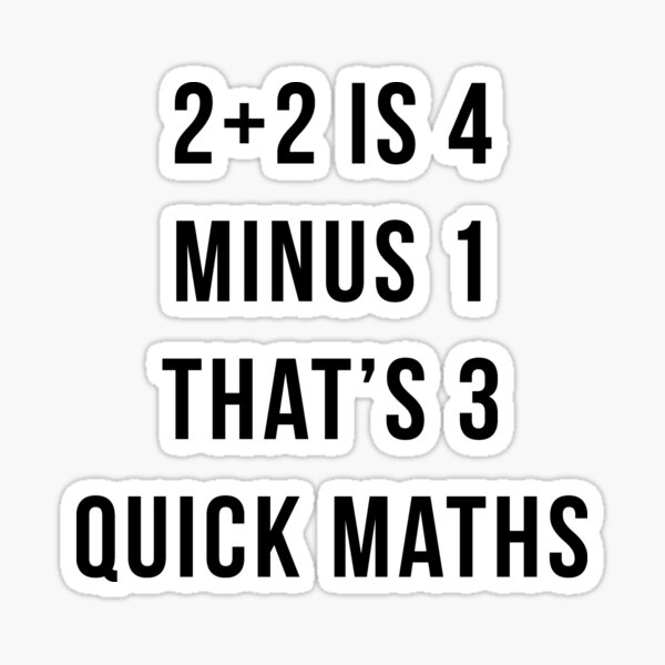 "Quick Maths Big Shaq Sticker & T-Shirt - Gift For Meme Lover" Sticker ...